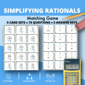 algebra: simplifying rational expressions matching game