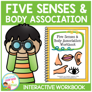 five senses & body association interactive workbook