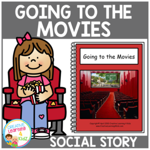 going to the movies social storybook