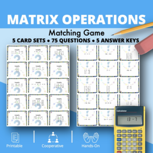 matrix operations matching game