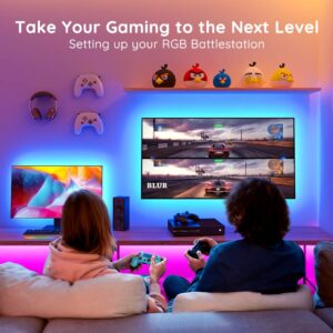 Govee TV LED Backlight, 10ft LED Lights for TV Works Home APP and Remote, Music Sync, DIY and Multiple Dynamic Scene Modes, RGB Color Changing TV Backlights for 46-60 inch TV, USB Powered