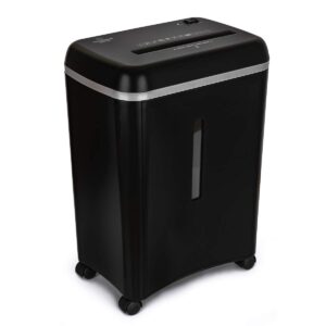 WOLVERINE 8-Sheet Super Micro Cut High Security Level P-5 Ultra Quiet Paper/Credit Card Home Office Shredder with 4.5 gallons Pullout Waste Bin SD9101 (Black)