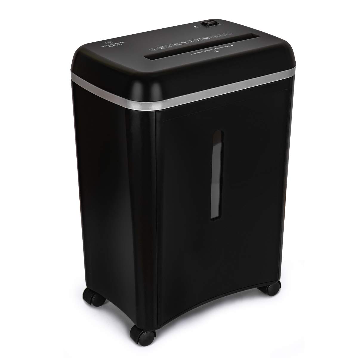 WOLVERINE 8-Sheet Super Micro Cut High Security Level P-5 Ultra Quiet Paper/Credit Card Home Office Shredder with 4.5 gallons Pullout Waste Bin SD9101 (Black)