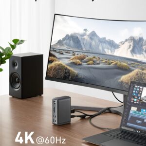 Anker Docking Station, Anker 575 USB-C Docking Station (13-in-1), Triple Display, 4K HDMI, 10 Gbps USB-C and 5 Gbps USB-A Data, 85W Charging for Laptop, 18W Charging for Phone, Ethernet, Audio, SD 3.0