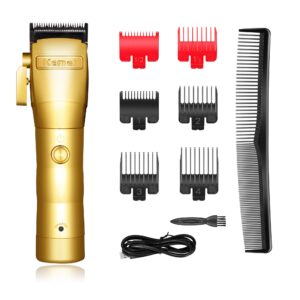 kemei professional mens hair clippers hair trimmer for men cordless grooming kit 2850 for barbers and stylists usb rechargeable