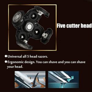 5 Head Shaver Replacement, Shaver Replacement Heads, Easy Install Electric Razor Replacement, Beard Cutter Replacement Blade