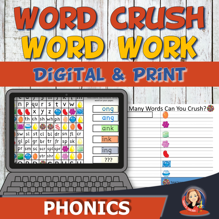 Phonics Word Work Game - Digital and Print