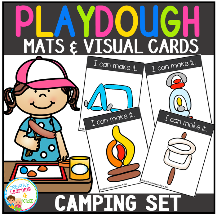 Playdough Mats & Visual Cards: Camping