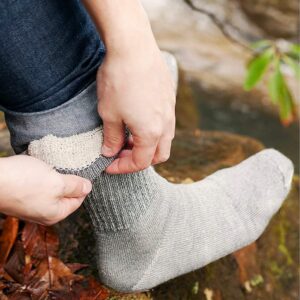 Mens Merino Wool Thermal Socks - Soft Warm Fuzzy Winter Heavy Cushion Hiking Socks (Multi1-Super Thick 3pack)