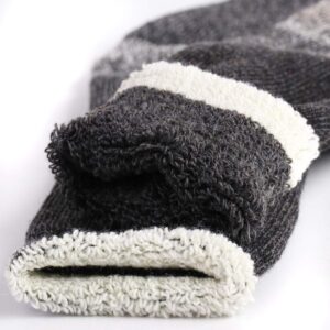 Mens Merino Wool Thermal Socks - Soft Warm Fuzzy Winter Heavy Cushion Hiking Socks (Multi1-Super Thick 3pack)