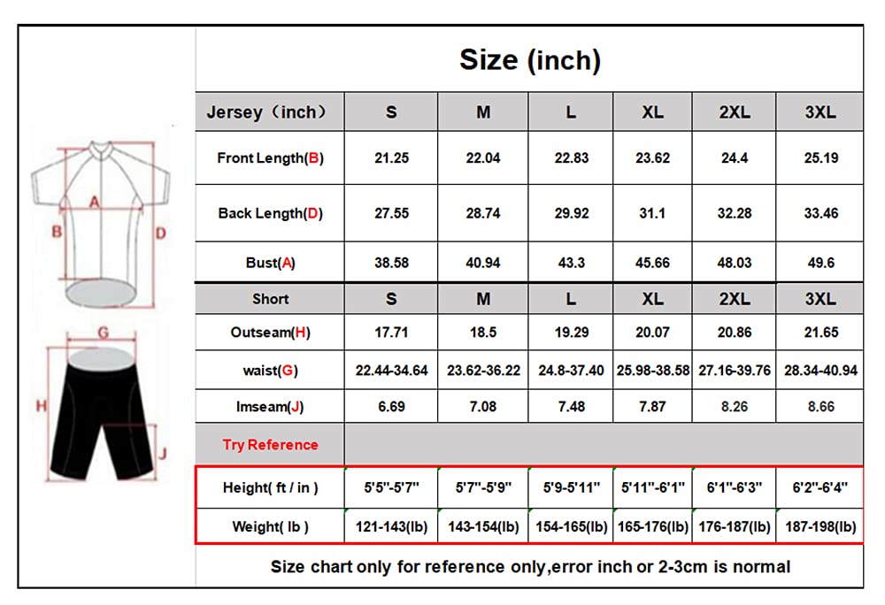 X-CQREG Team MTB Cycling Jersey Set for Men Summer Sport Clothing Short Sleeve Bike Shirt with 12D Padded Sports Shorts (bib Pant,x-Large)…