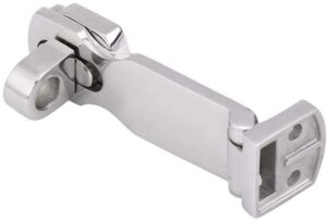 isure marine grade stainless steel 3" heavy duty door hasp with turning padlock eye mount with screws