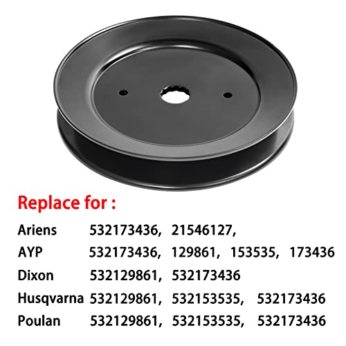 Yeerch Spindle Pulley Replace for Ariens 21546127 AYP 129861 153535 173436 Dixon Husqvarna Poulan 532129861 532153535 532173436 STENS 275-284 Oregon 44-370