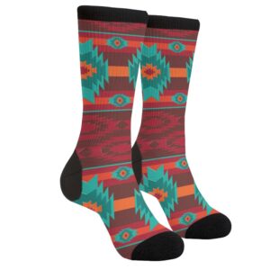 colorful southwest southwestern abstract novelty socks for women & men