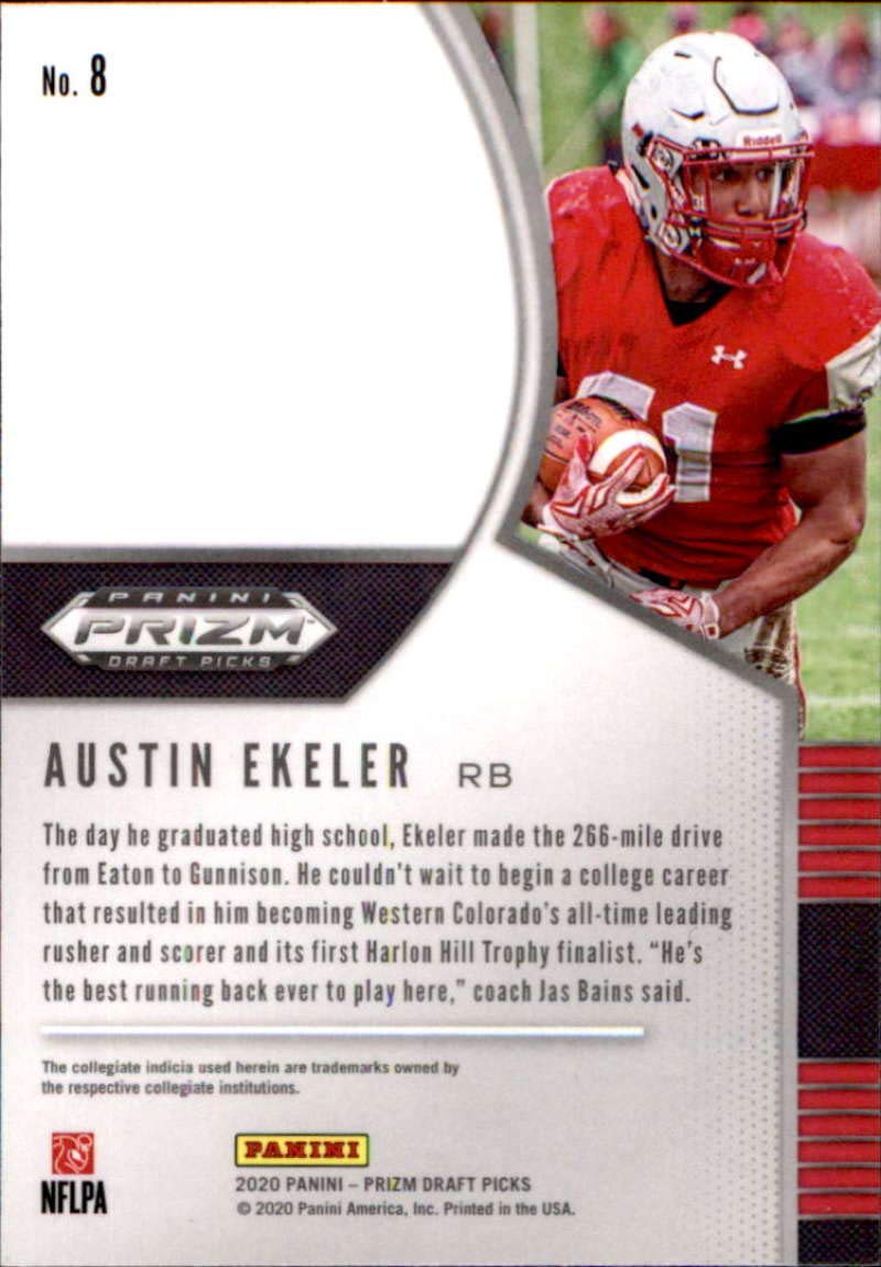 2020 Panini Prizm Draft Picks #8 Austin Ekeler Western Colorado Mountaineers Football NFL