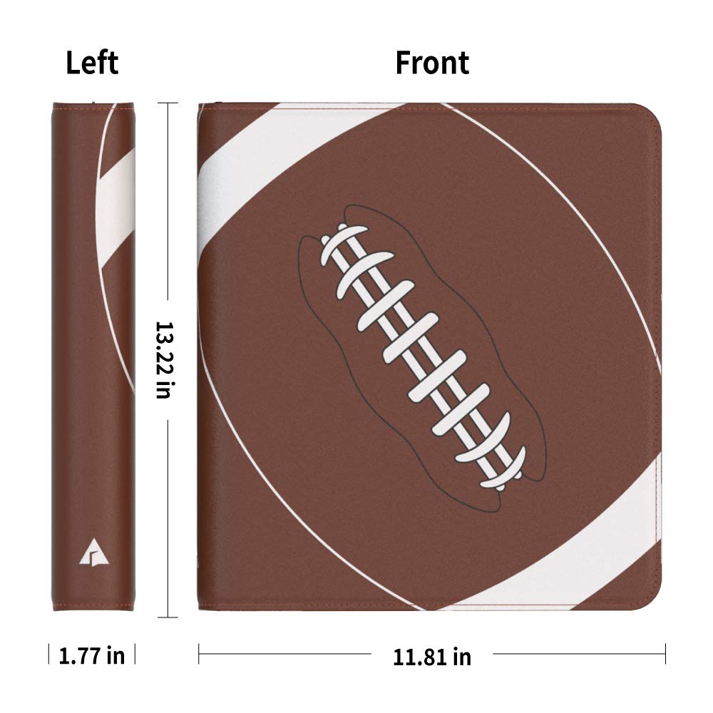 Rayvol 720 Pockets Football Card Binder for Trading Cards, Fit 720 Cards with 40 Sleeves Included, 3 D-Ring Album for Card Collection Storage