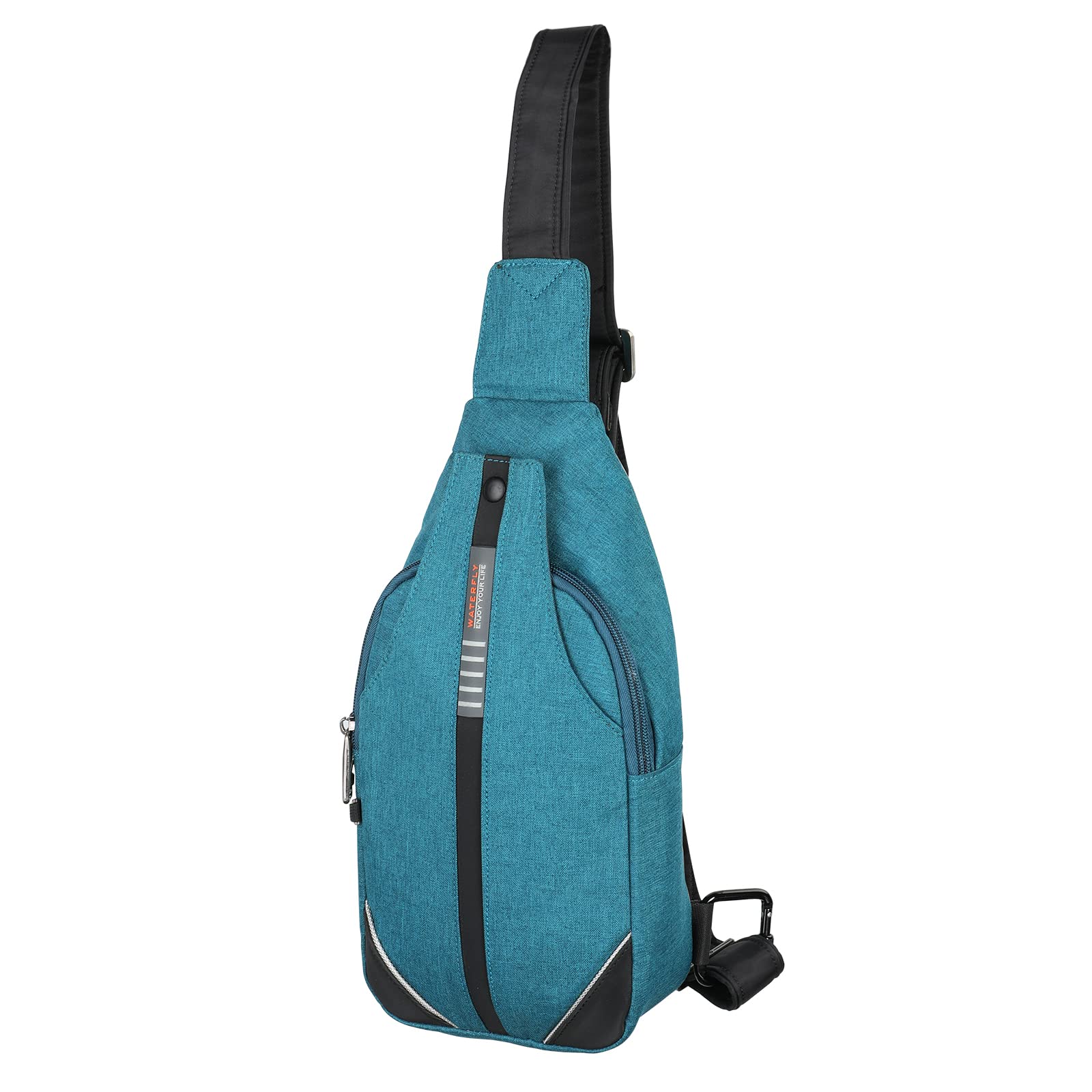 WATERFLY Tiny Crossbody Sling Backpack Anti Theft Backpack for Traveling Chest Shoulder Bag (Teal Blue)