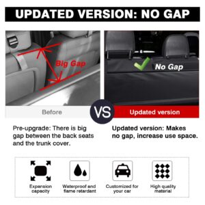 Powerty Compatible with Cargo Cover Ford Edge 2023 2015-2022 Rear Retractable Trunk Shade Shield Luggage Tonneau Cover Black No Gap