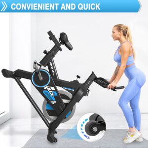 LABODI Exercise Bike, Stationary Indoor Cycling Bike, Cycle Bike for Home Cardio Gym, Belt Drive Workout Bike with 35 LBS Flywheel, Thickened Frame Upgraded Version