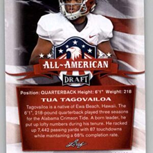 2020 Leaf Draft #62 Tua Tagovailoa RC - Alabama Crimson Tide Miami Dolphins (All-American) (RC - NFL Rookie Football Trading Card)