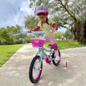 JOYSTAR 14 Inch Girls Bike for 3-5 Years Old Kids Toddler Bike with Training Wheels and Handbrake for Early Rider Birthday Gift Kids' Bicycles Blue