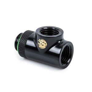 bitspower t-block rotary fitting, matte black