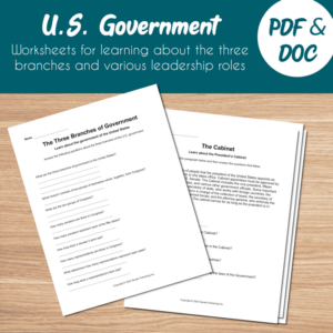 u.s. government worksheets