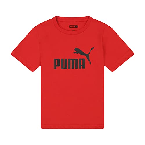 PUMA boys No. 1 Logo T-shirt T Shirt, Red, Large US