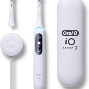 Oral-B iO Series 7 Electric Toothbrush with 1 Replacement Brush Head, White Alabaster