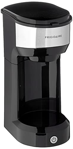 FRIGIDAIRE CULINARY CHEF 1-Cup Single Serve Retro Coffee Maker with Fast Brew Technology & Single Touch Control, Ideal for Tight Places on Countertops or Office Tables, Black