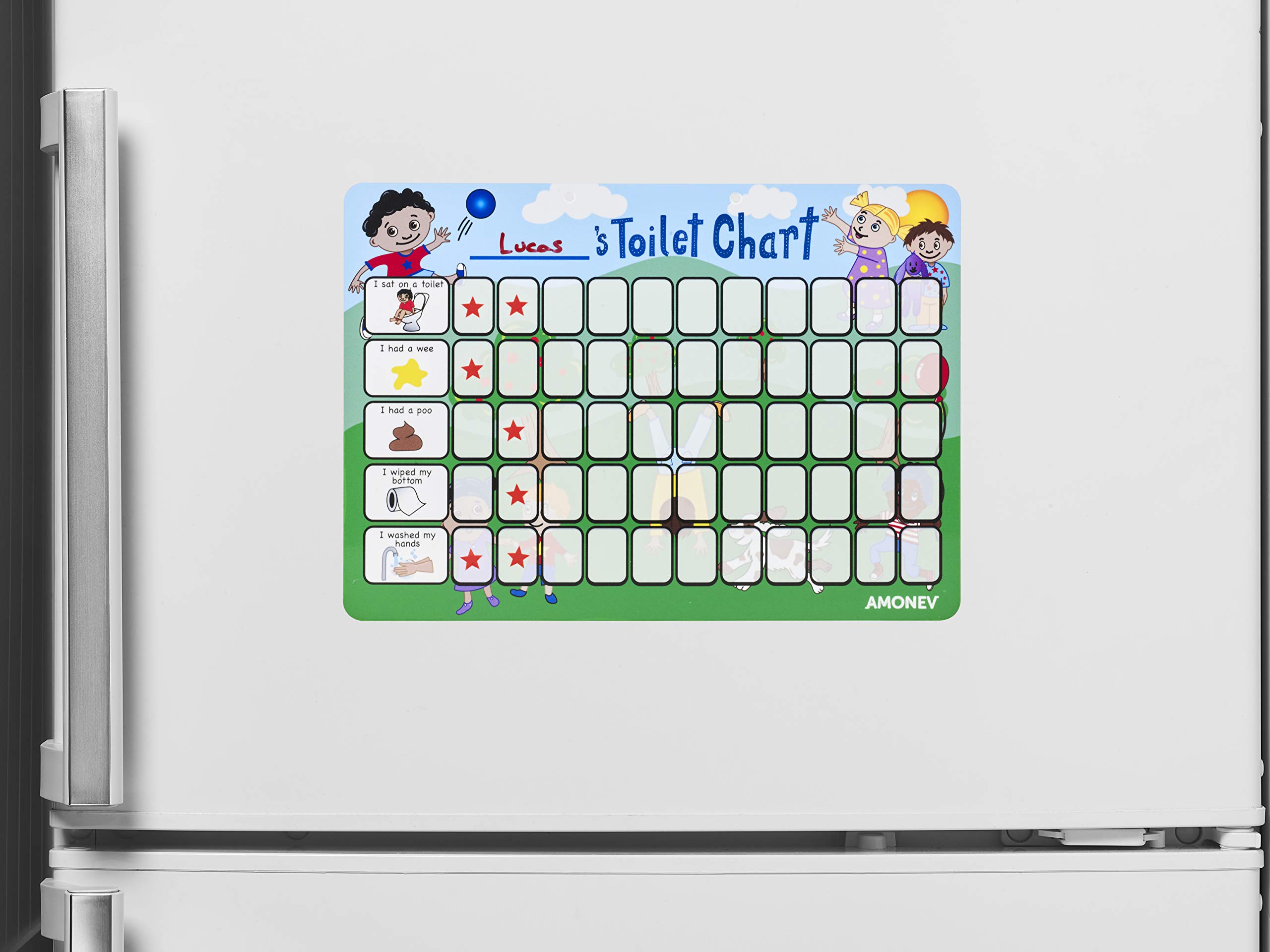 Kids Toilet Training Reward chart and Potty Reward chart for boys and girls Toddlers and young children with 225 star stickers included