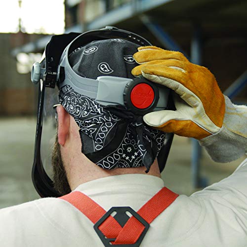 Jackson Safety Lightweight MAXVIEW Premium Face Shield with 370 Speed Dial Ratcheting Headgear – Anti Fog Coating