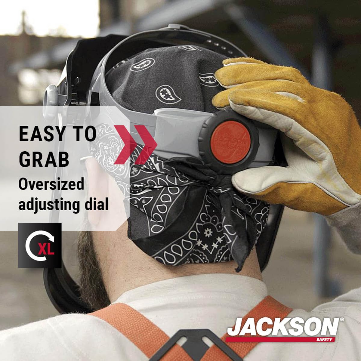 Jackson Safety 20695 Replacement 370 Speed Dial Face Shield Headgear, Fits Quad500 Model 14260