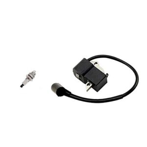 partsrun #530039224#545046701 ignition coil with bm6a spark plug for husqvarna 124 125 128 line trimmer brush cutter zf190-hhs