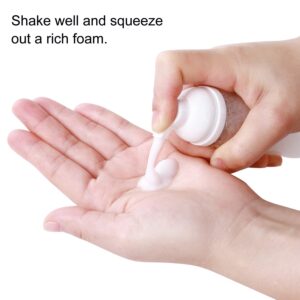 24Pcs 2oz Travel Soap Foam Bottle Empty Mini Plastic Dispenser Foaming Pump Cleaning Cosmetics Packaging Clear Portable for Refillable Castile Shampoo Hand Lotion