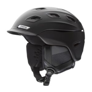 smith vantage round contour fit snow helmet in matte black, size large