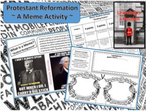 the protestant reformation ~a meme student activity~