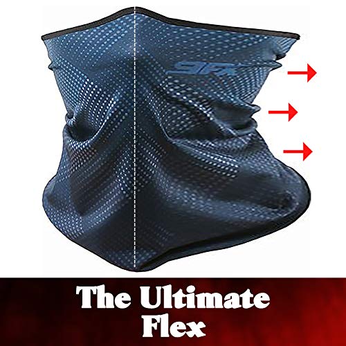 Neck Gaiter - Reusable Breathable Lightweight Bandana Face Mask - Cycling, Running, Construction, Fishing, Hiking