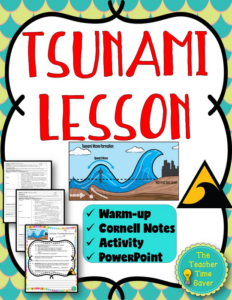 tsunami lesson- earthquakes interactive notebook lesson