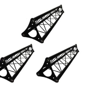 3X 5ft Lighting Triangle Bolted Truss 15' Span 10"x10" Diameter Stand Universal DJ Metal 5'