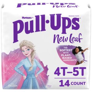 pull-ups new leaf girls' disney frozen potty training pants, 4t-5t (38-50 lbs), 14 ct