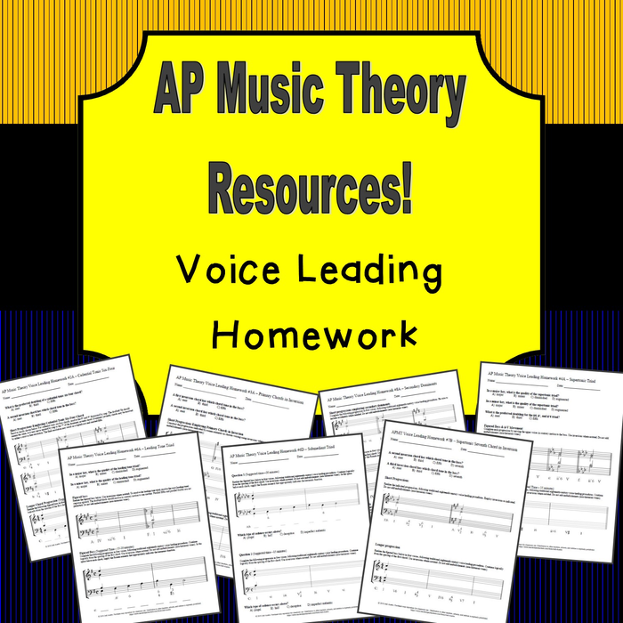 AP Music Theory Voice Leading Homework