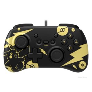 Nintendo Switch HORIPAD Mini (Black & Gold Pikachu Edition) by HORI - Officially Licensed By Nintendo & Pokémon