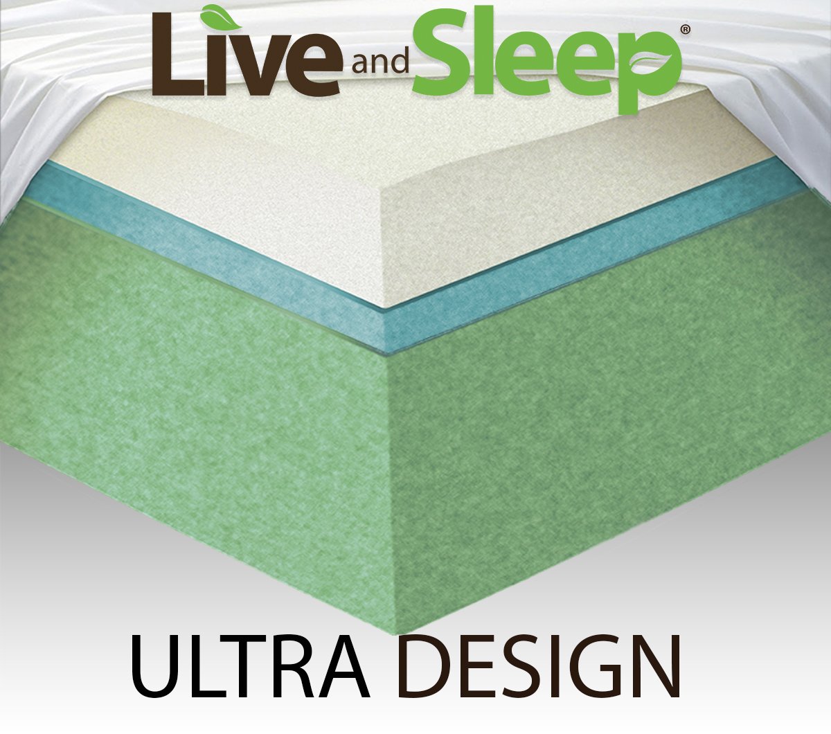 Live and Sleep Ultra 14 Inch Gel Memory Foam Mattress in A Box - Medium Balanced, Cool Bed in A Box, Certipur Certified - Advanced Body Support - Twin Size