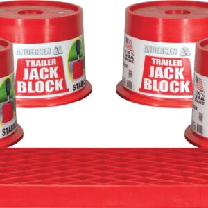 ANDERSEN HITCHES | RV Accessories | 6-Pack Trailer Jack Blocks w/ Free Clean Step | Leveling Block Chocks | 3608