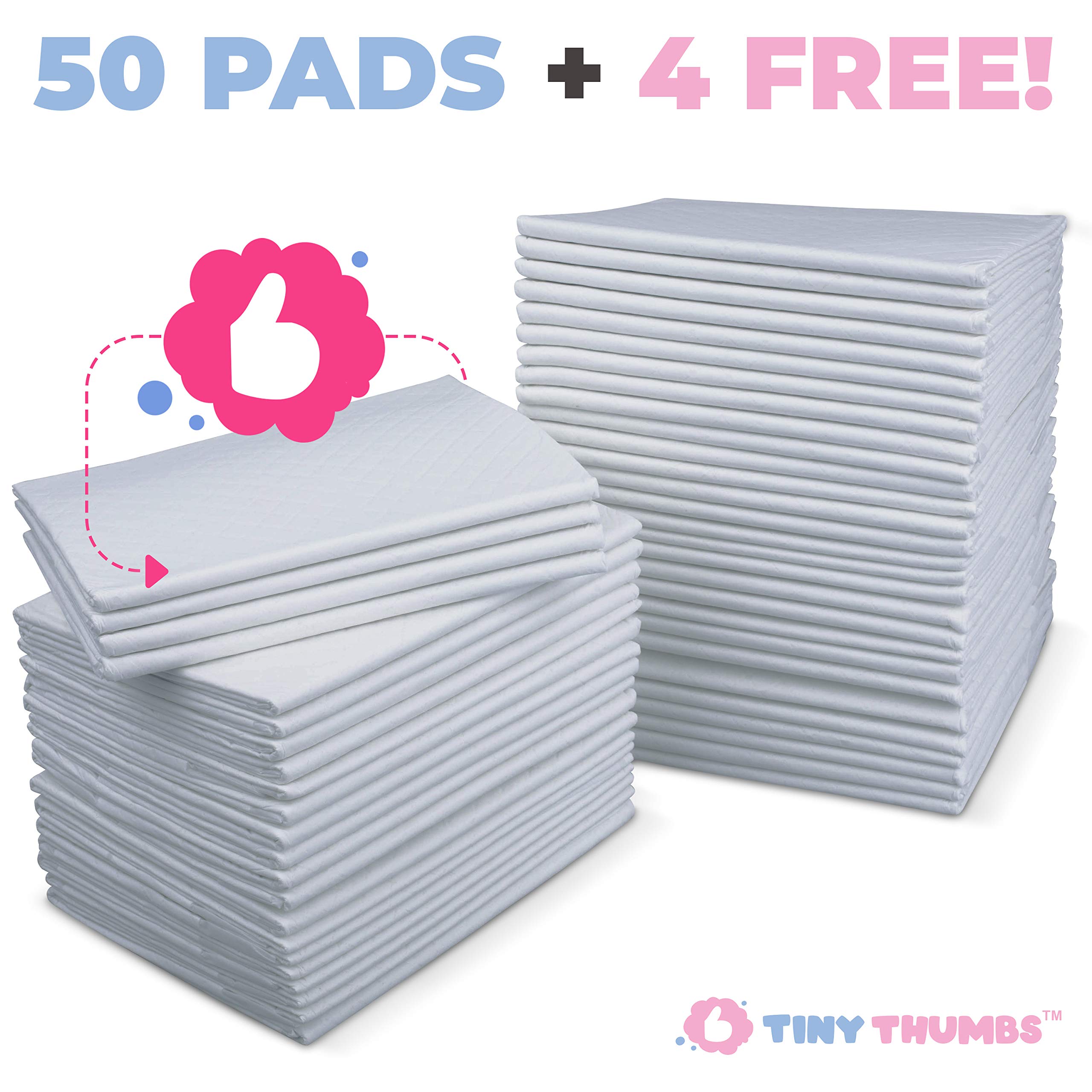 Disposable Changing Pads for Baby (54 Pack) - Super Soft, Ultra Absorbent & Waterproof Large Diaper Changing Pad Liners - Baby Changing Pad Cover & Bed Pads