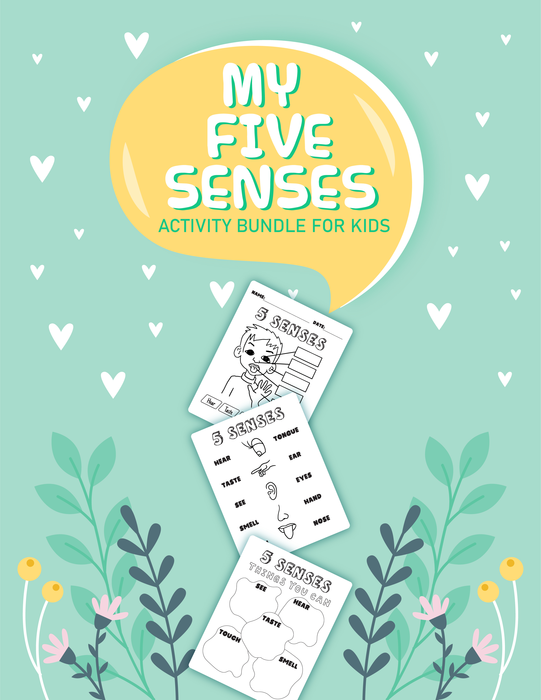 My Five Senses Activity Bundle For Kids