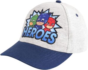 pj masks boys toddler hat for boyâ€™s ages 2-7, pj masks kids baseball cap, gray, 4-7 years us