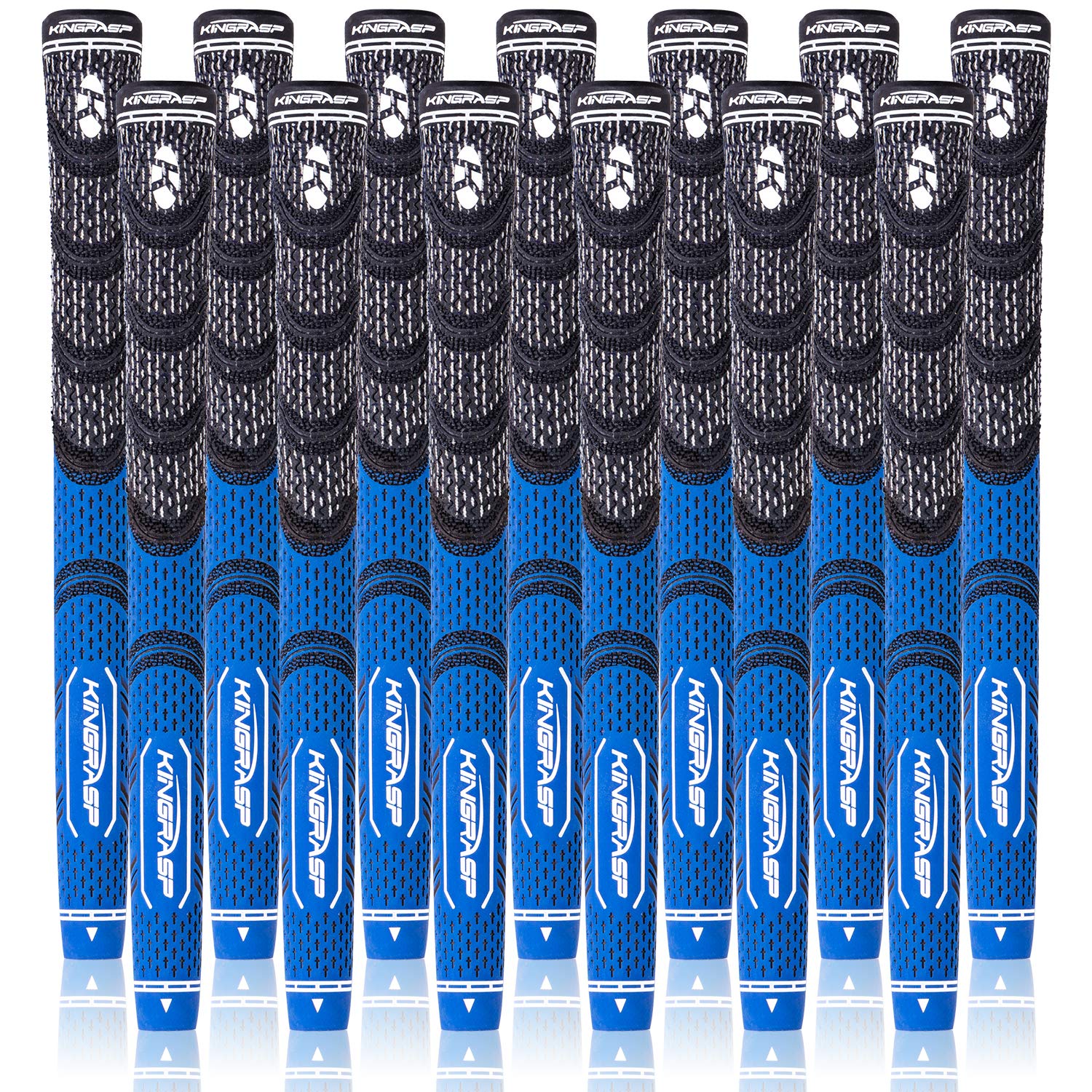 Lehui KINGRASP Golf Grips, Standard/Midsize, Golf Grips Set of 13(Free 13 Tapes), Anti-Slip Rubber Golf Club Grips, 8Colors Optional (Blue, Midsize)