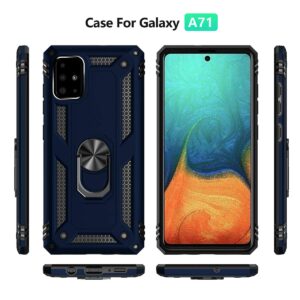 ADDIT A71 5G Case, Samsung Galaxy A71 5G Case [ Military Grade ] 15ft. Drop Tested Protective Case with Magnetic Car Mount Ring Holder Stand Cover for Samsung Galaxy A71 5G - Blue